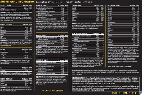 Applied Nutrition Black Stak Multivitamins (30 Packs) – elitesuppsuk