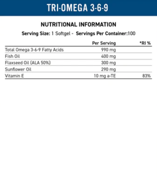 Applied Nutrition Tri-Omega 3 6 9 Softgels – elitesuppsuk