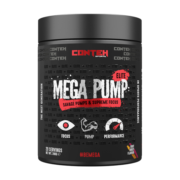 Conteh Sports Mega Pump Elite Pre-Workout 390g – elitesuppsuk