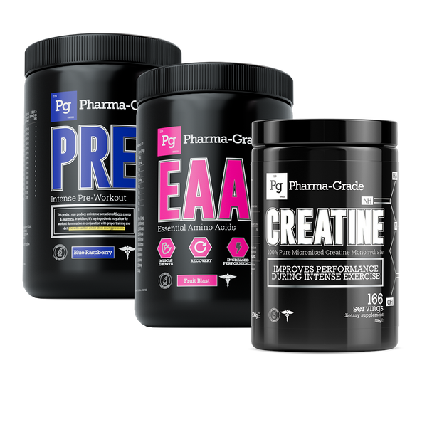 Pharma-Grade Pre Workout, EAA & Creatine Bundle – elitesuppsuk